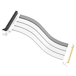Cooler Master MASTERACCESSORY Riser Cable PCIe 4.0 x16 300mm White, PCIe 4.0 Compatible, EMI Shielded 30 AWG, Protective ABS Casing for Graphics Card (MCA-U000C-WPCI40-300)