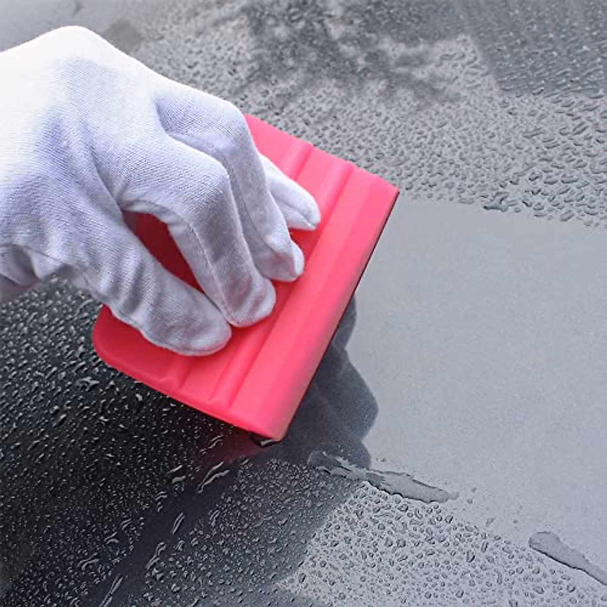 Gebildet PPF Squeegee Soft Silicone Rubber Scraper,Vinyl Wrap and Window Tint Windshield Glass Cleaning Squeege,Anti-Scratch TPU Coating Scraper for Car Vinyl Paint Protection Film Installation