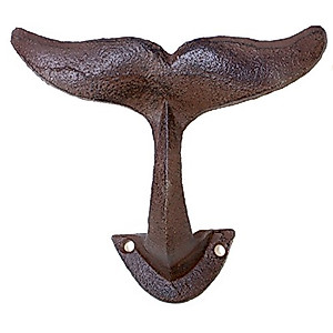 mds Whale Tail Wall Hook Cast Iron Antiqued Brown Finish 5 Inches