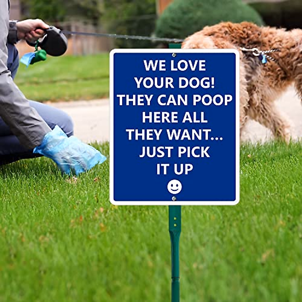 SmartSign 12 x 10 inch Custom Yard Sign with 3 foot Stake - Add Your Text, 40 mil Laminated Rustproof Aluminum, Choose Your Color, Set of 1