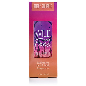 Tru Western Wild and Free Amber Sundance Women's Hydrating Hair and Body Fragrance, 3.4 fl oz (100 ml) - Notes of Citrus, Coconut Creme, Gardenia, Sandalwood, Amber