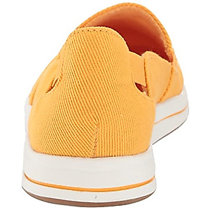 Clarks Women's Breeze Step Loafer, Yellow Canvas, 8 Wide