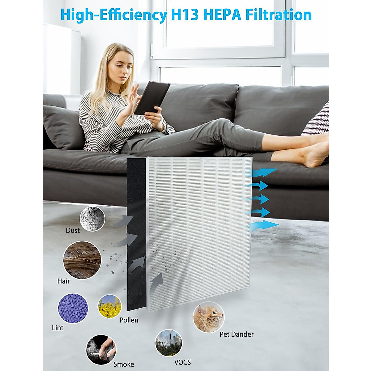 BBT BAMBOOST D480 True HEPA Replacement Filter D4 Compatible with Winix D480 Air Purifier, 1 True HEPA and 2 Activated Carbon Filters, Item Number 1712-0100-00