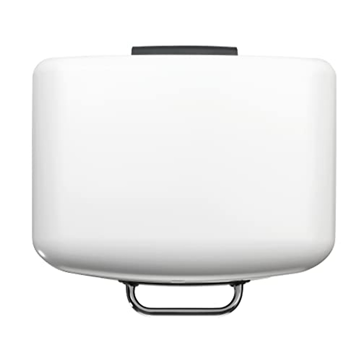 WENKO 54920218 8 Gallon Kitchen with Foot Pedal, Hands Free, Made of Steel, Dimensions (WxHxD): 13.4x24x12.8 in, Trash Can with lid, White