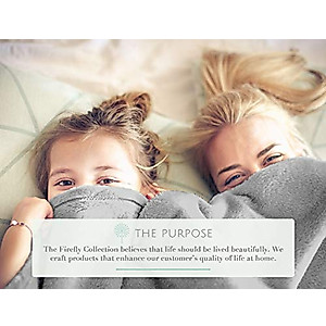 THE FIREFLY COLLECTION Ultra Plush Throw Blanket, 50 x 70 Inches, Granite Grey – Use as Your Couch Throw Blanket or Comfy Chair Blanket Throw – A Perfect Fluffy Blanket for Home and Travel