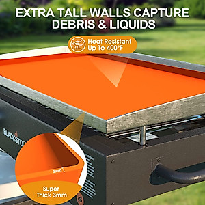 28" Griddle Mat Silicone for Black-stone, Protective Cover Mats Griddle Top Covers for Black-stone, Heavy Duty Food Grade Silicone Mat