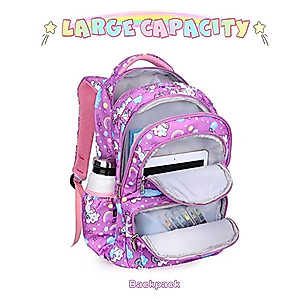 SAMIT Unicorn Backpack for Girls and Boys with Lunch Box Kids Backpack School Backapack for Kindergarten Elementary