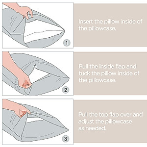 TSSPLUS Satin Pillow Cases Standard Size, White Pillow Cases, White Bed, Cooling Pillow, Soft Pillow, Similar to Silk Pillow Cases, Room Decor, Gifts for Women, Gifts for Men (Standard, Ivory)