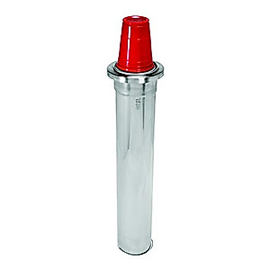 Dispense-Rite ADJ-1.50 in-Counter Cup Dispenser, Fits 8 oz. to 24 oz. Cups, Plastic, 2 Spring, 22" Length, One Size Fits All