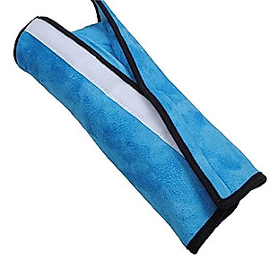 Seat Belt Pillow for Kids, Extra Soft Support Travel Pillow for Head Neck and Shoulder in Car, Universal Carseat Strap Cushion Pads for Childs Baby People Adults, (Blue)