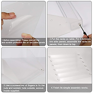 Umirokin Nail Polish Organizer, 6 Tiers Acrylic Paint Rack, Clear Display Holder Storage for Ink Gel Nail Polish Sunglasses Essential Oil Holds up to 54-72 Bottles