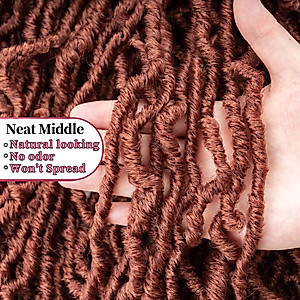 6Packs 36Inch Soft Locs Crochet Hair Faux Locs Crochet Braids Hair 350# Goddess Locs Synthetic Hair Extend Soft Locs Braiding Hair for Women (36 Inch (6packs), 350#)