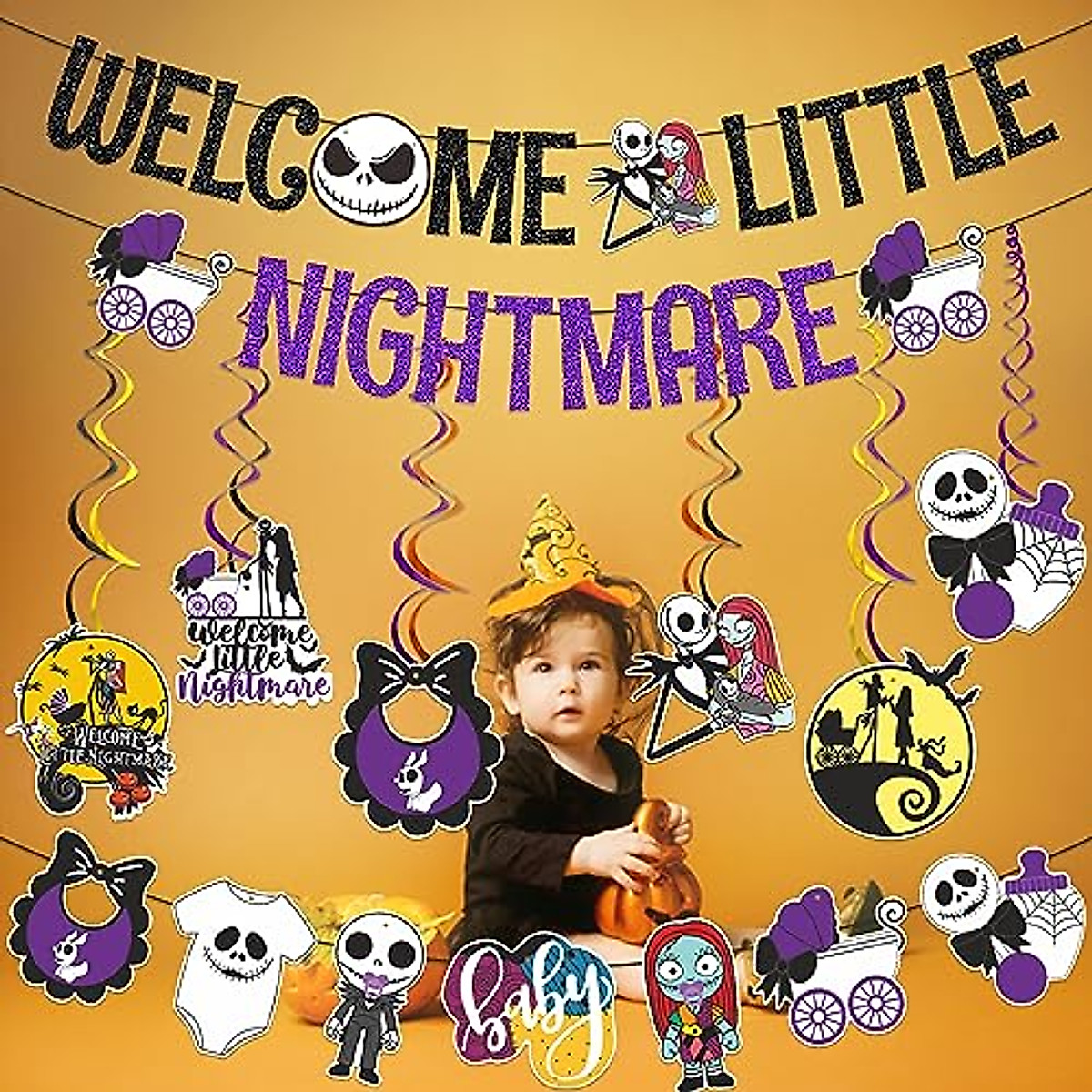 Enchanting Nightmare Before Christmas Baby Shower Decor