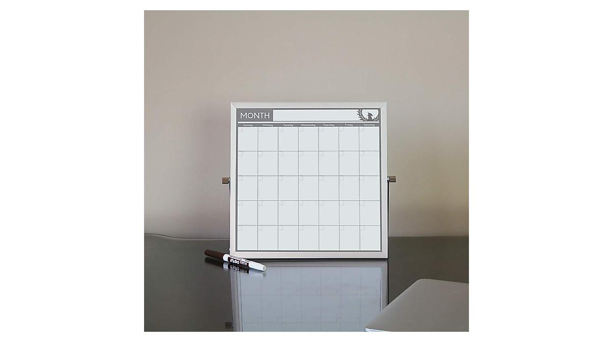 Small Double Sided White Board Calendar - Portable Desk Planner