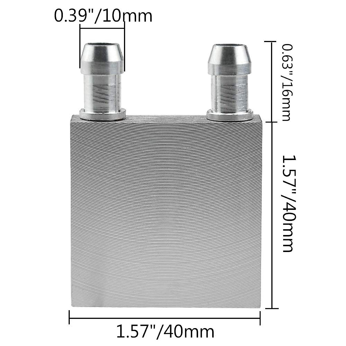 BXQINLENX 2PCS Aluminum Water Cooling Block for Computer PC CPU Graphics Radiator Heatsink (40X40MM)