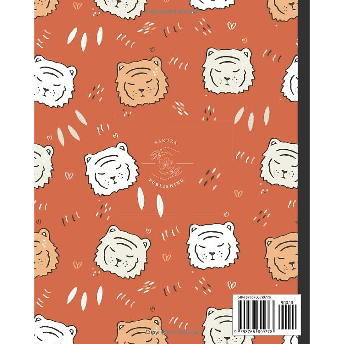 Kawaii Tiger Composition Notebook Journal : College Ruled 110 Pages: 8 x 10, Cute Tiger Stationery, Animal Print Journal, Cat School Notebook