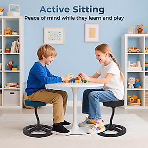 Upaloop Fitness Seat Stool Chair for Stability Balance Yoga Office School Wellness Active Sitting