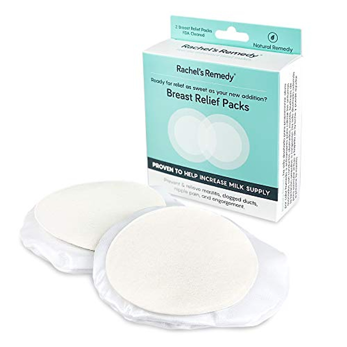 Rachel’s Remedy Breast Relief Packs for Breastfeeding and Nipple Pain, Increase Milk Supply and Treat Clogged Ducts, 2 per Pack