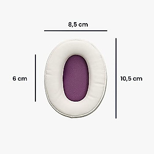kwmobile Ear Pads Compatible with Kingston Hyper X Cloud Alpha/Cloud Alpha S/Cloud Flight/Cloud Flight S Earpads - 2X Replacement for Headphones - White