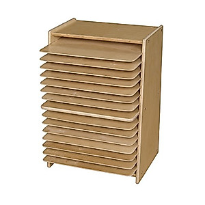 Contender C990647 Birch Mobile Drying and Storage Rack for Home Office, Ready to Assemble