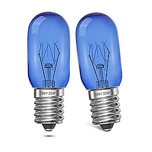Bonlux 297048600 241552802 Refrigerator Light Bulb Replacement 25W T8 E17 110-130V Compatible with Frigi-daire, Ken-More, Whirl-Pool, Kitchen-Aid, Elect-rolx (2 Pack)