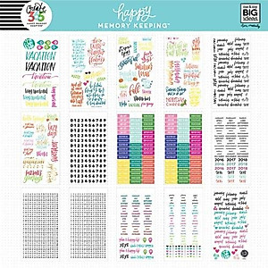 Me & My Big Ideas Happy Memory Keeping Sticker Value Pack, Botanicals