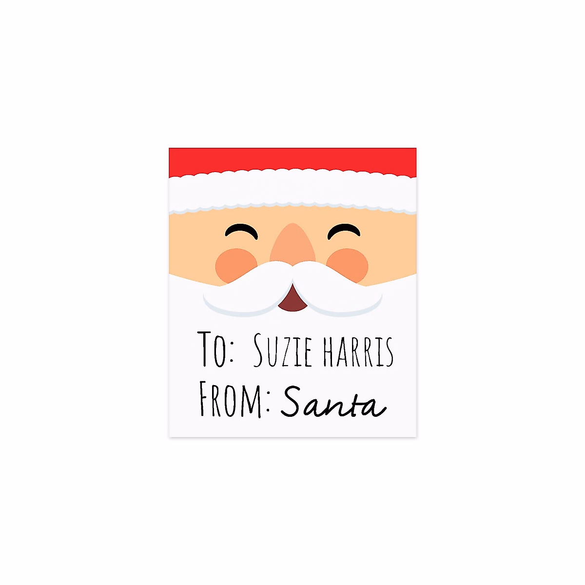 Personalized from Santa Gift Labels / 72 Custom Christmas Sheeted Labels / 1.5" x 1.75" Holiday Gift Tags