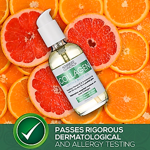 Advanced Clinicals Firming Collagen Body Oil Skin Care Moisturizer | Massage Body Oil | Tighten, Firm, & Hydrate Collagen Oil For Scars, Wrinkles, Crepey Skin, & Stretch Marks, 3.8 Fl Oz