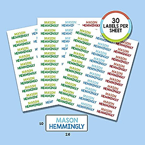 Boy Name Labels (30 Count) for Daycare, School Supplies and Camp. Waterproof DIshwasher Safe Personalized Stickers for Kids in Vide Gamer Theme