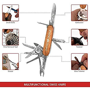 Swiss Eagle Classic Multi-Tool Army Knife - Packs 30 Tools In Your Pocket