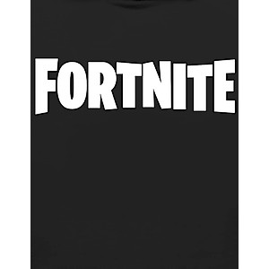 Fortnite Logo Boys Hoodie Neck Long Sleeve Graphic T-Shirt (14/16) Black
