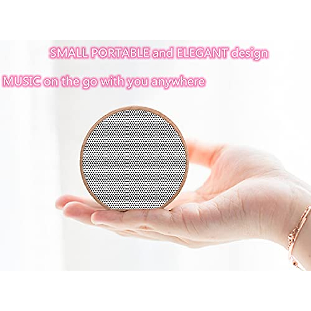 UZiLaCo Wireless Speakers, Portable Bluetooth Speaker with IPX4 Waterproof, Perfect Small Size, HD Sound, Wireless Bluetooth Speaker for Home Office Bookshelf Outdoor Travel Camping-White