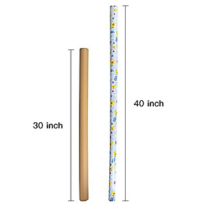 LeZakaa Easter Wrapping Paper Roll - 40 x 120 inches per Roll - Easter Bunny/Egg/Chicken/Dot Print for Gift Wrap, Craft - 4 Rolls
