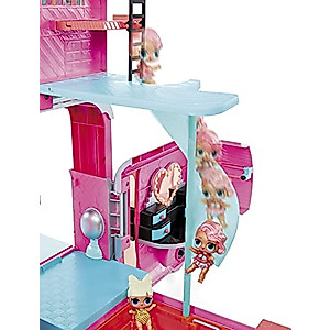 LOL Surprise OMG Glamper Fashion Camper Doll Playset with 55+ Surprises, Fully-Furnished with Light Up Pool, Water Slide, Bunk Beds, Cafe, BBQ Grill, DJ Booth - Gift Toy for Girls Ages 4 5 6 7+ Years