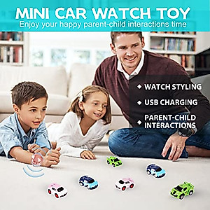 Pigdun 2023 New Mini Remote Control Car Watch Toys,Small Rc Watch Cars Toys,2.4 Ghz Cute Wrist Racing Car Watch, Gift for Boys Girls Birthday(Lamborghini Blue)
