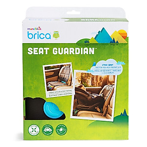 Munchkin® Brica® Seat Guardian™ Child Car Seat Protector, Includes Storage Pocket, Black/Brown
