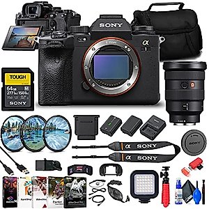 Sony a1 Mirrorless Camera (ILCE-1/B) FE 16-35mm Lens (SEL1635GM) + 64GB Memory Card + Filter Kit + Bag + NP-FZ100 Compatible Battery + LED Light + Corel Photo Software + Flex Tripod + More