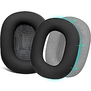 SOULWIT Silicone Ear Pads Cover Protector for AirPods Max Headphones Cushions, Sweatproof, Easily Washable, Rugged Durability - Black