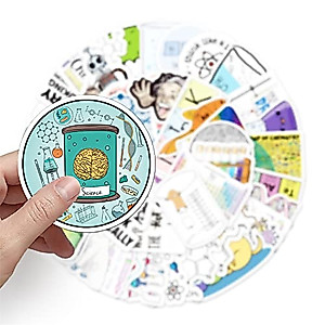 50PCS Pack Chemical Laboratory Equations Chemistry Stickers for DIY Laptops Stationery Phone Case Skateboard Gifts Decals for Kids Birthday Party