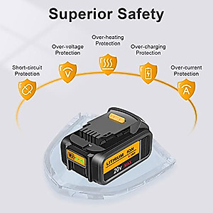 Replacement for Dewalt 20V 6.0Ah Battery Compatible with Dewalt 20V Cordless Power Tools (4Packs)