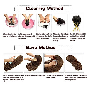 Sallcks Womens Long Curly Wavy Green Wig with Bangs Halloween Cosplay Costume Full Wigs Synthetic Fiber Green Hair Wigs with Wig Cap