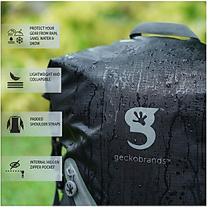 geckobrands Endeavor Waterproof Backpack, Ocean geckoflage