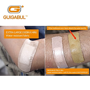 Painless Removal Silicone Bandages for Elderly Sensitive Skin - 40 Counts 0.75''x3'' Medium and 15 Counts 1.63''x4'' Extra Large Bandages by G+ GUIGABUL - Hypoallergenic - Latex Free