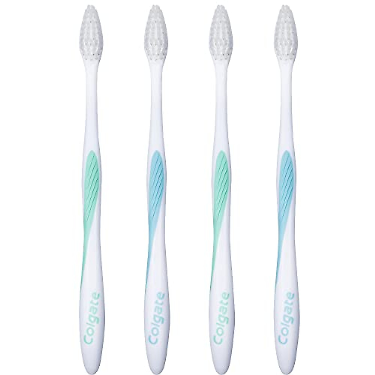 Colgate Wave Sensitive Toothbrush, Compact, Soft (Colors Vary) - Pack of 4