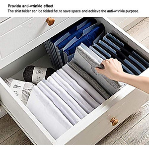 Multipurpose Clothes Folding Board, Shirt Sweater Coat Trousers Clothing Organizer Wardrobe Quick Storage Board, 2-Size Durable Plastic Home Flipfold Laundry Folder Board 5-Pack (L)