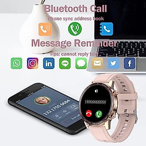 Smart Watch for Android Phones iOS Make/Answer Call Bluetooth Music Pedometer Calorie Counter Message Reminder Smartwatch Waterproof Watches for Women Ladies