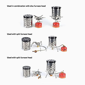 Camping Heated Stove,Outdoor Portable Stove Gas Heater Mini Stove Tent Heater Hand Warmer Winter Warm Stove For Indoor Outdoor Camping Hiking Equipment (Silver)