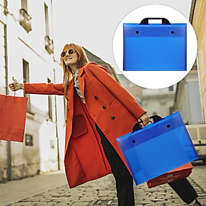 OATIPHO Filer Folders, File Organizer 18.5X14 Portfolio A3 Plastic Transparent Oxford Cloth Edge Waterproof Expansion Envelopes, Letter Booklet Expanding File for Office School Travel Art Music Use