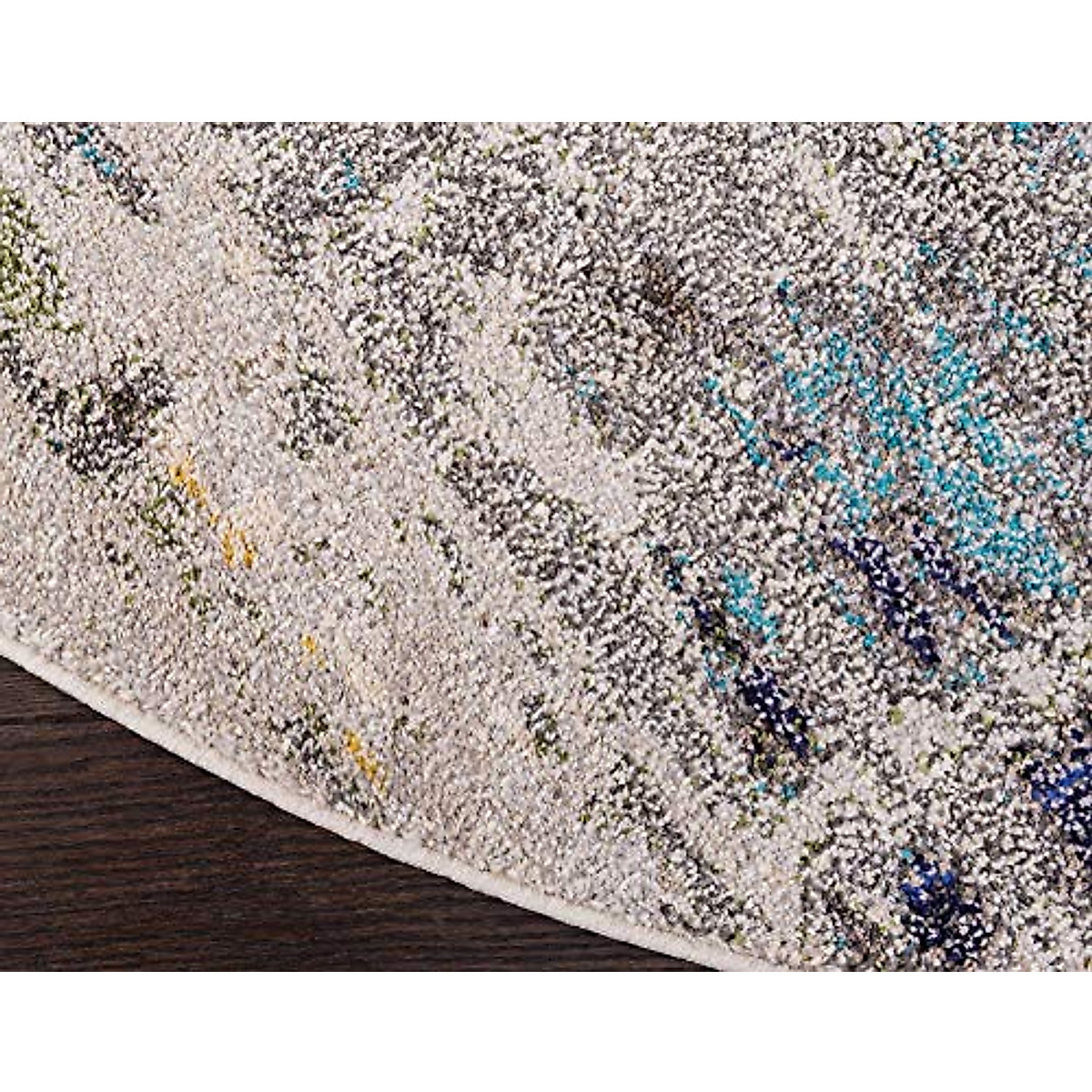 Unique Loom Chromatic Collection Modern Rustic & Vibrant Abstract Area Rug for Any Home Décor, 8' 0" x 8' 0", Beige/Gray