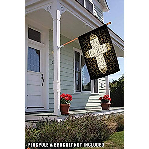 Toland Home Garden 109274 Cross Christian Flag 28x40 Inch Double Sided Christian Garden Flag for Outdoor House Cross Flag Yard Decoration